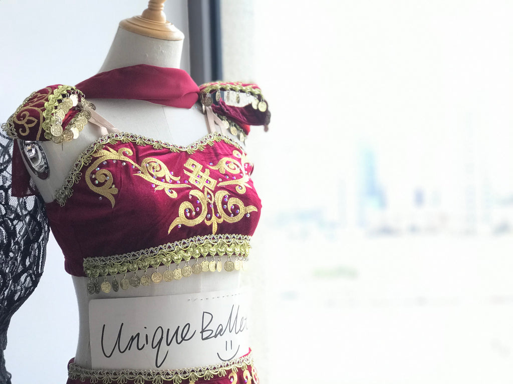 Burgundy La Bayadere Nikiya Indian Ballet Costume | Unique Ballet ...